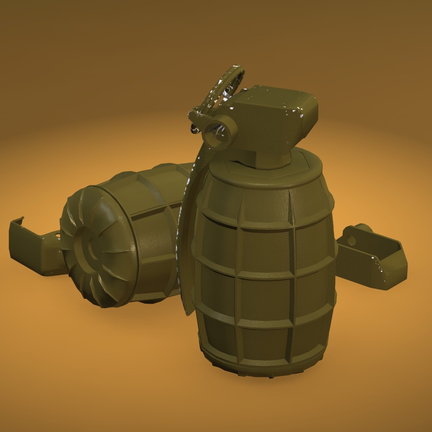 hand grenade dm51 3d model