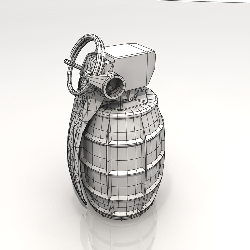 hand grenade dm51 3d model