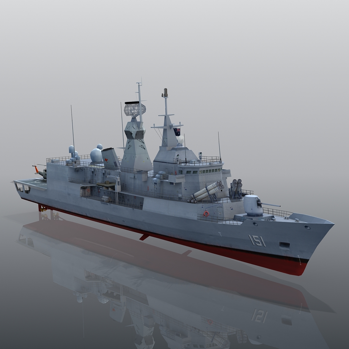 HMAS Arunta FFH 151 Anzac Class Fregatte 3D-Modell - TurboSquid 1029696