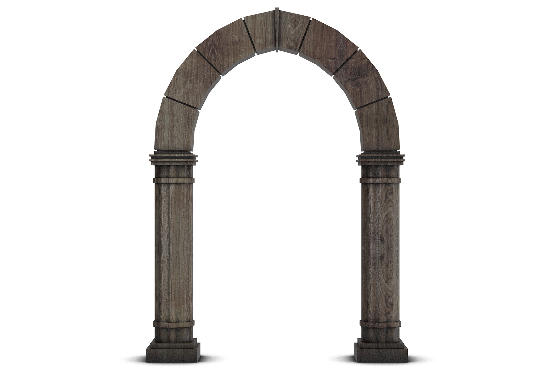 3d obj wooden archway
