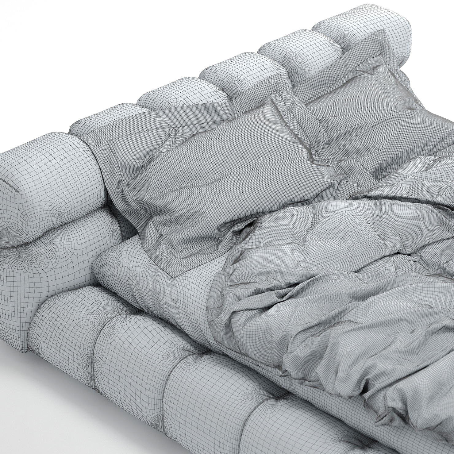 3d tufty bed b model