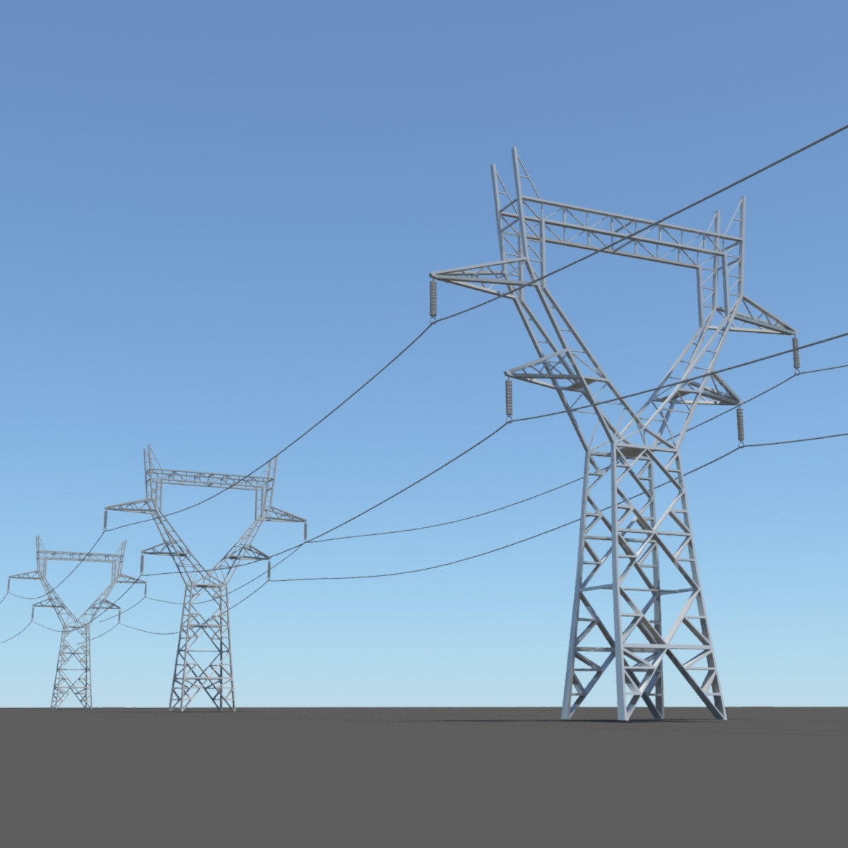 3d power lines