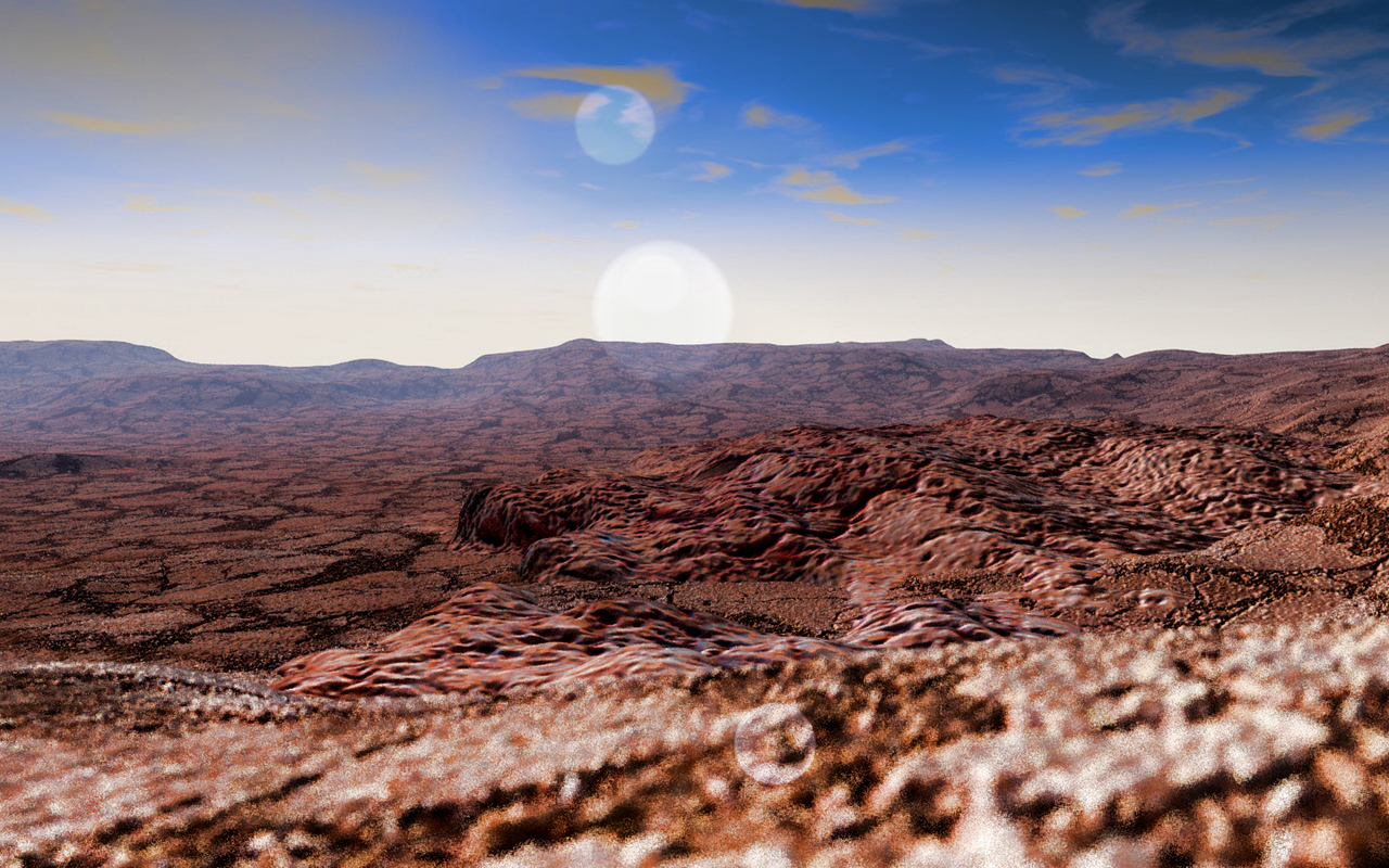 3d model desert packed