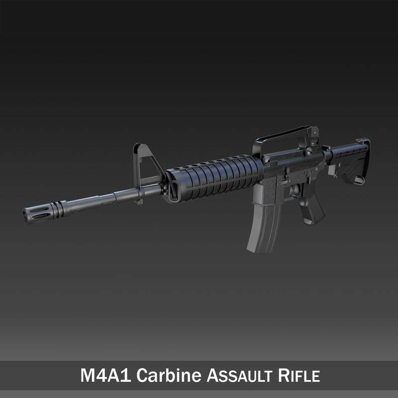 colt m4a1 carbine assault rifle c4d