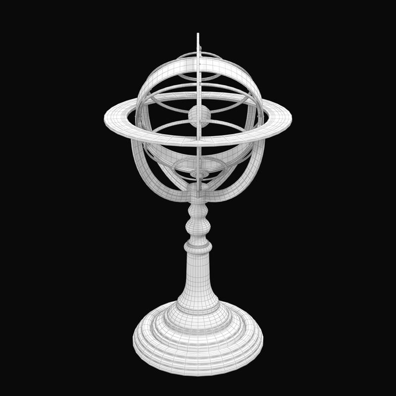 3d armillary sphere model