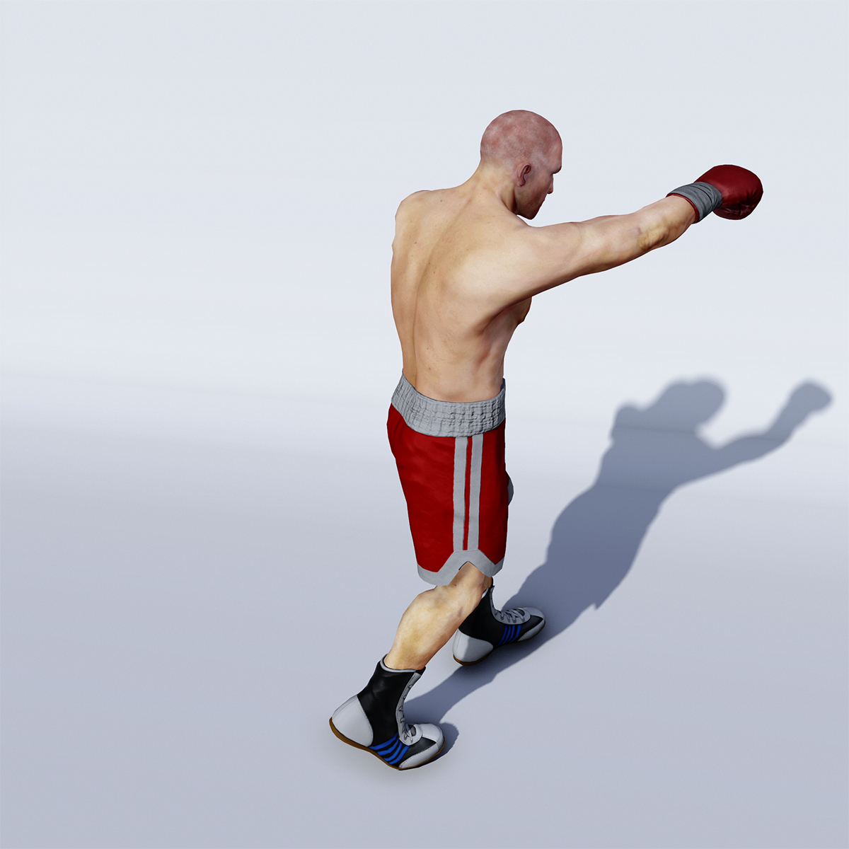 3d professional boxer model