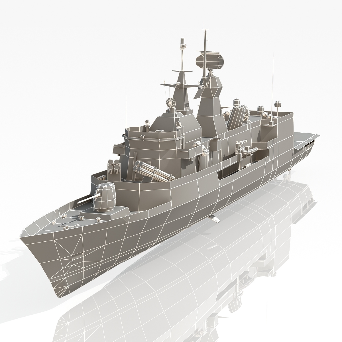 3d anzac class frigate hmas model