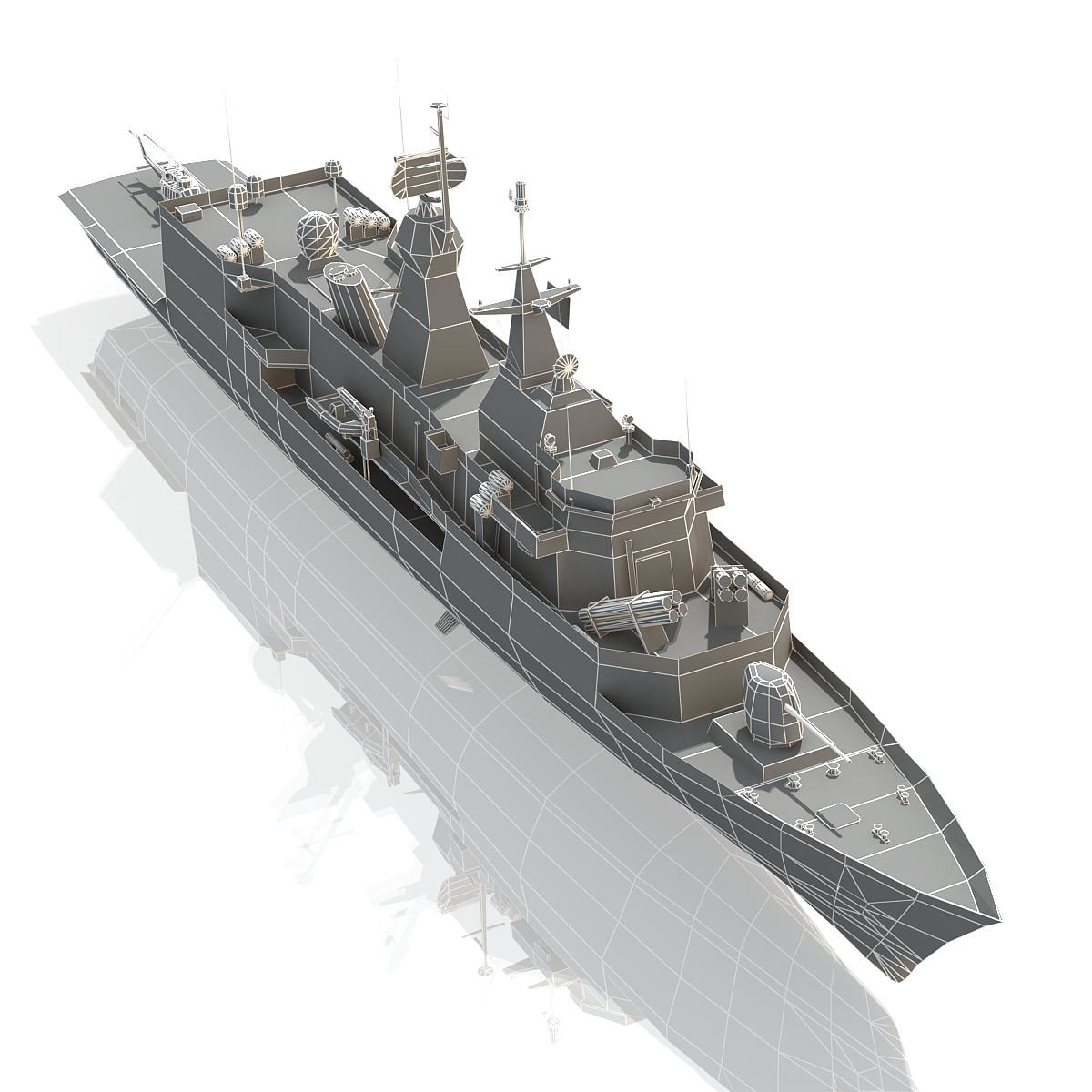 3d anzac class frigate hmas model