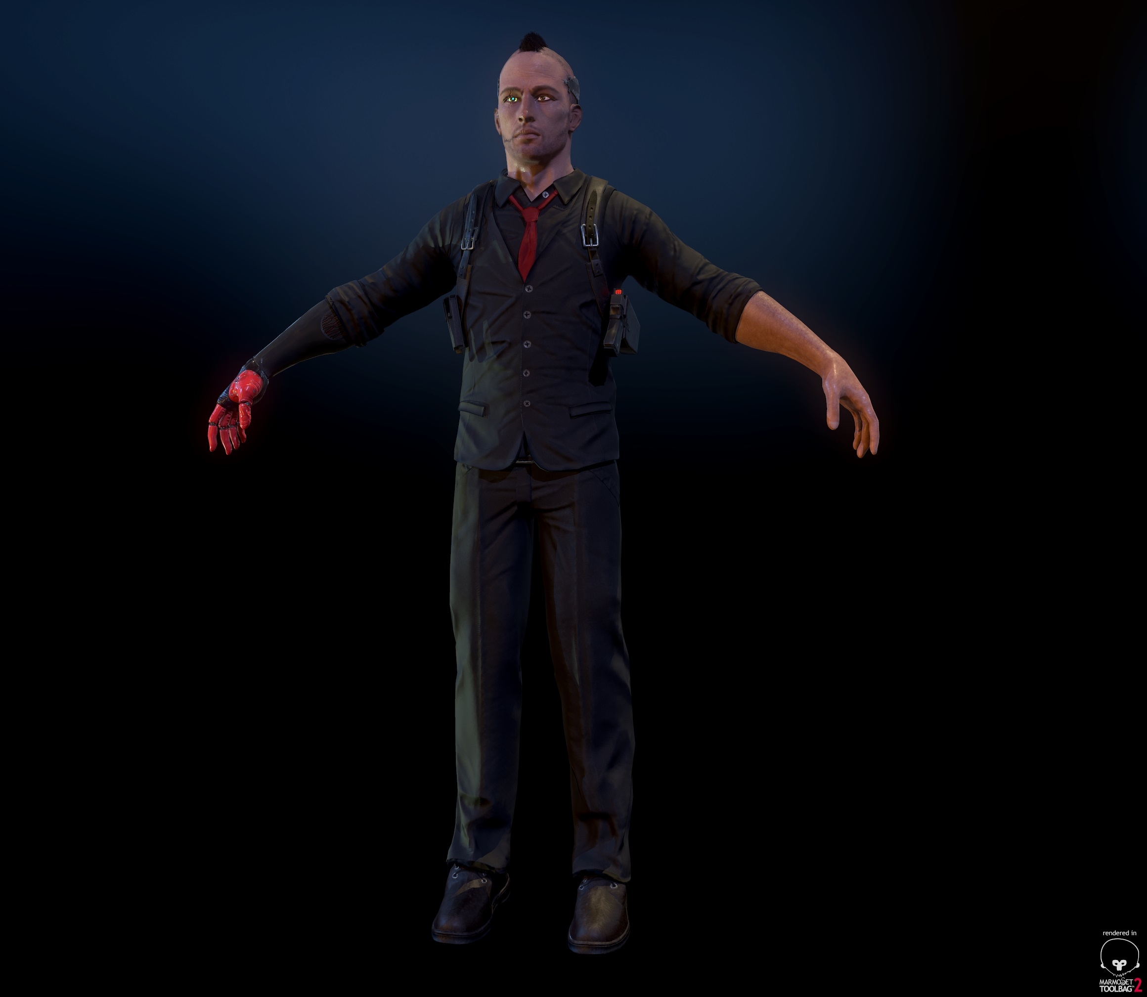 cyberpunk detective 3d model