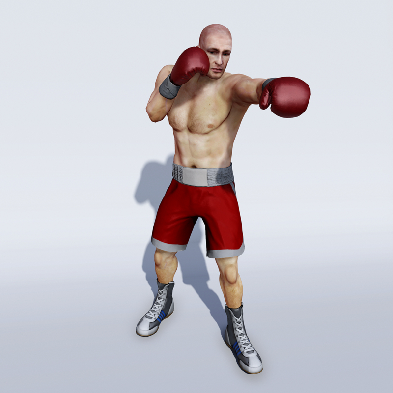 3d professional boxer model