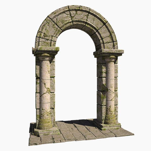 arched gateway 3d model