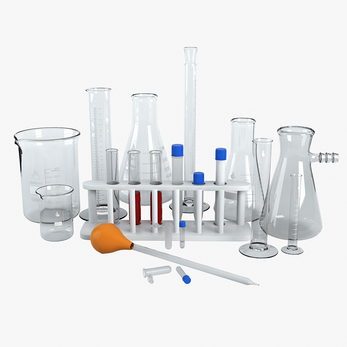 3d model of beakers lab