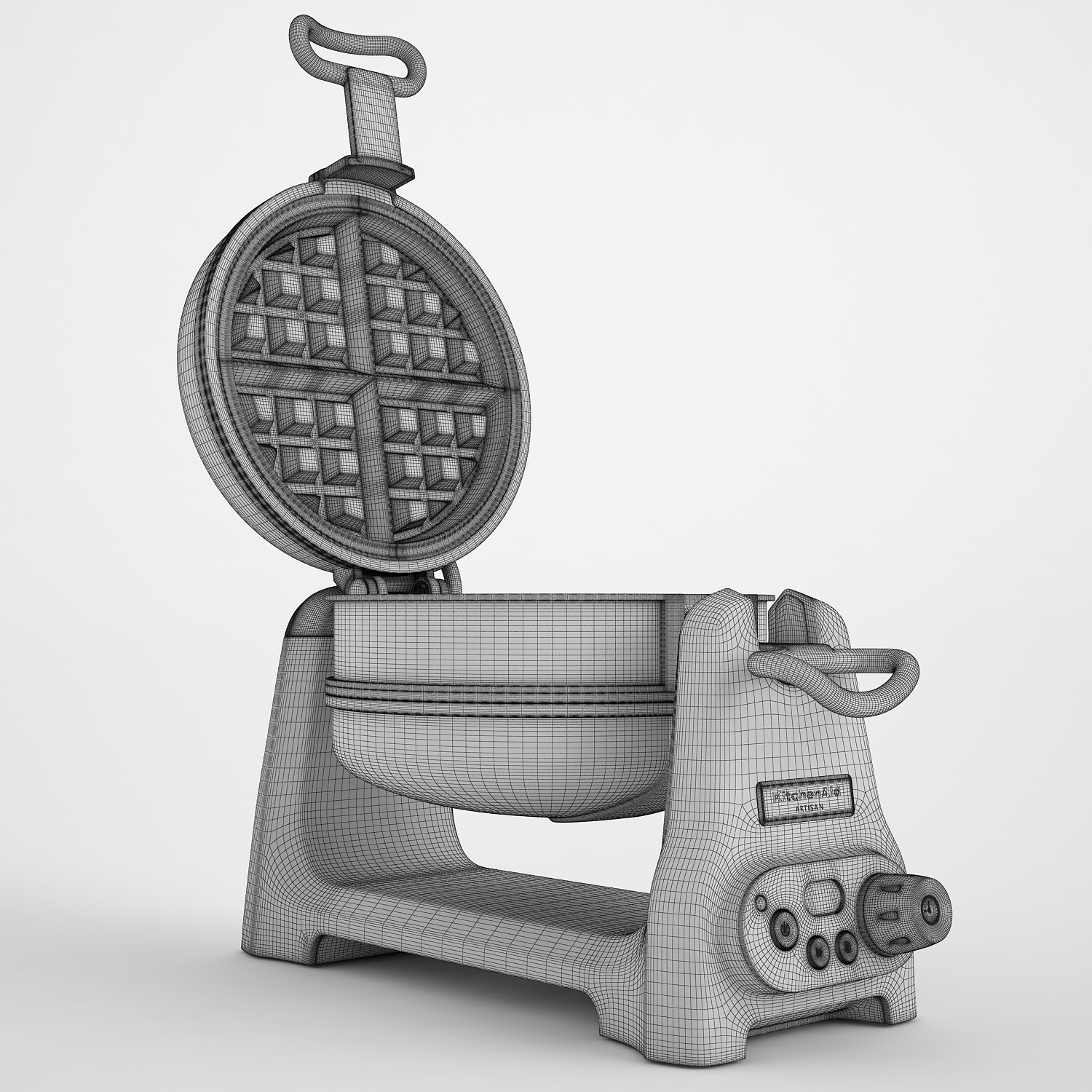 artisan waffle iron 3d model