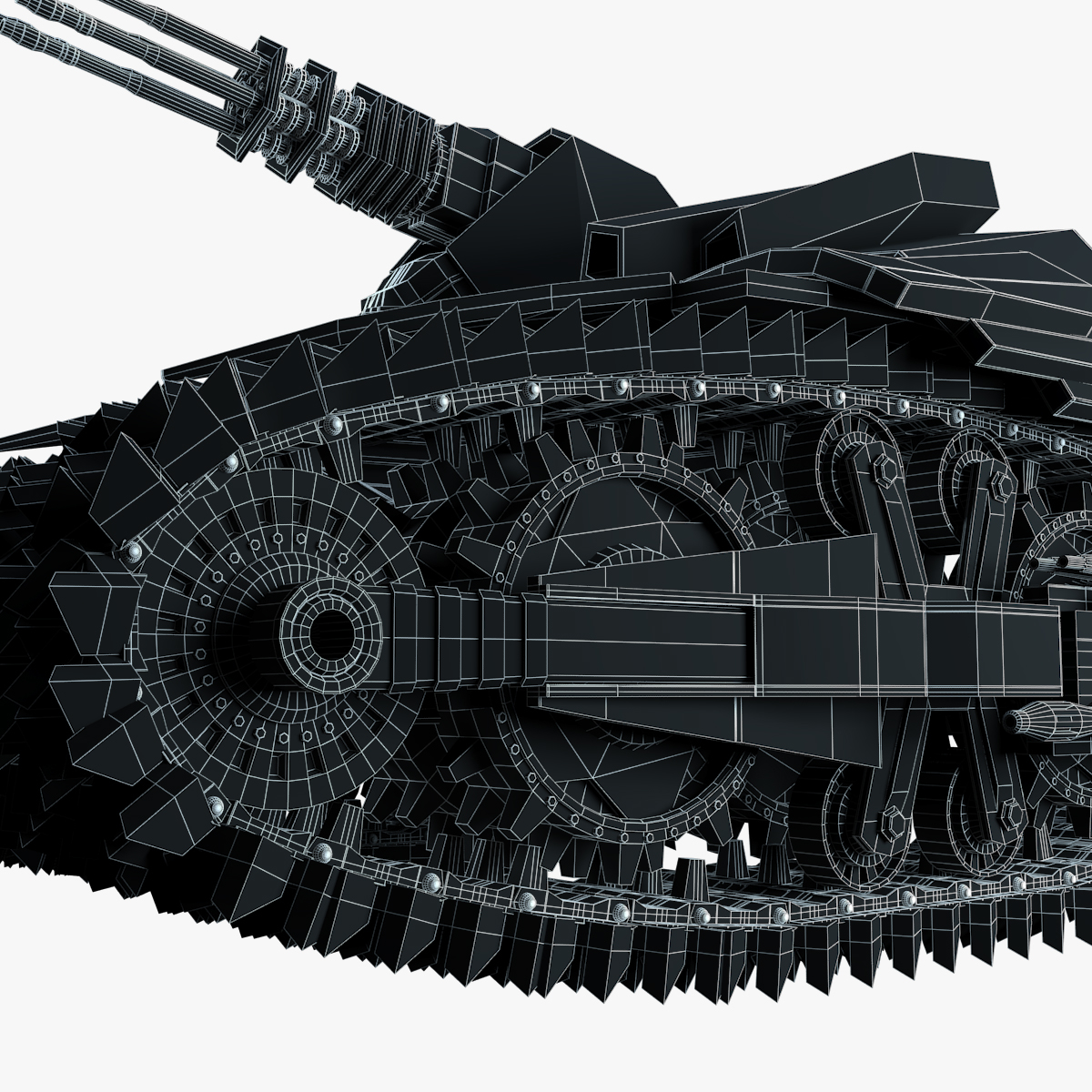 futuristic tank 3d model