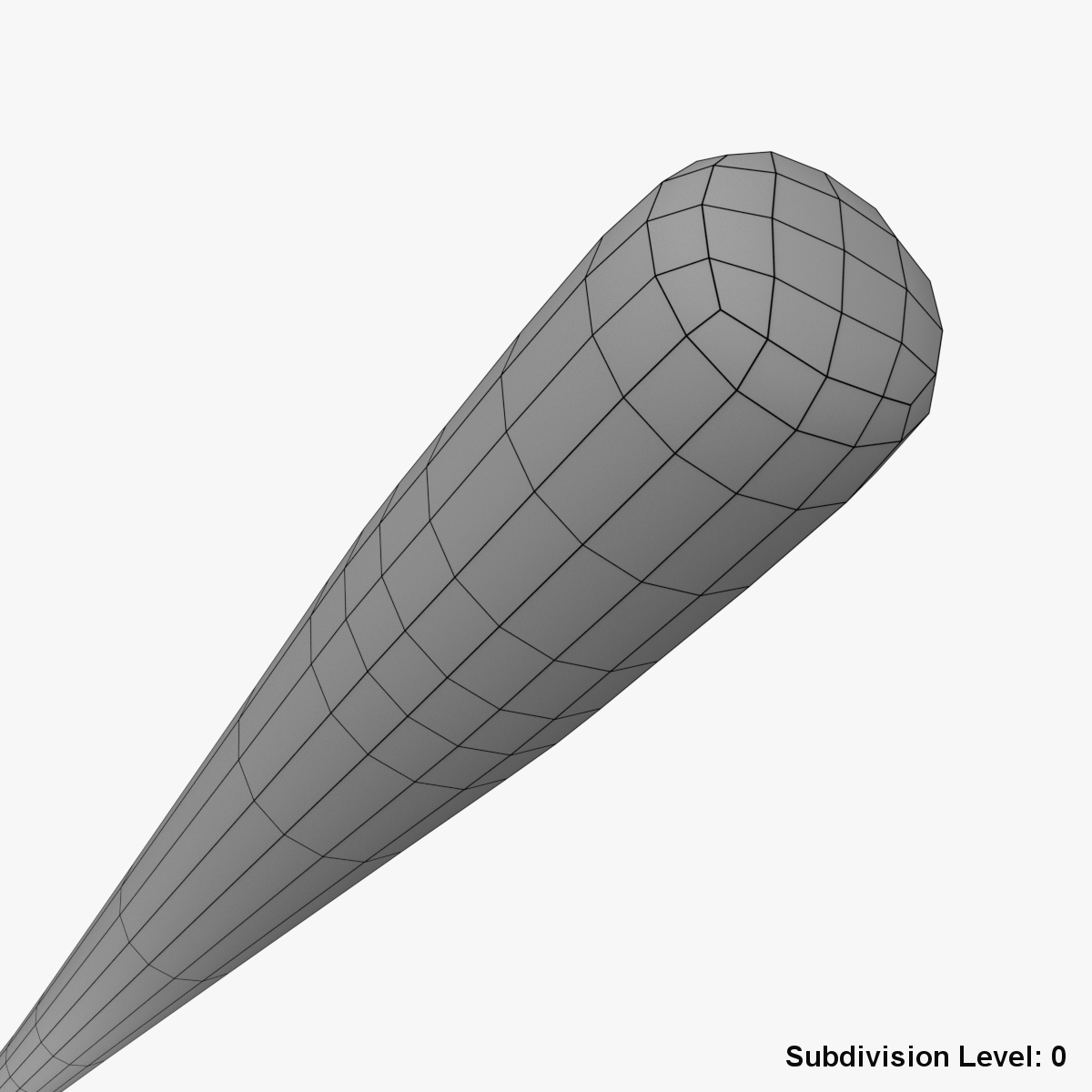 3d model of bat baseball