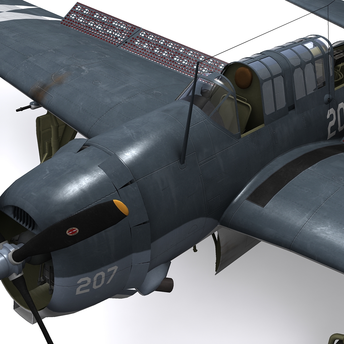 3d helldiver bomber model