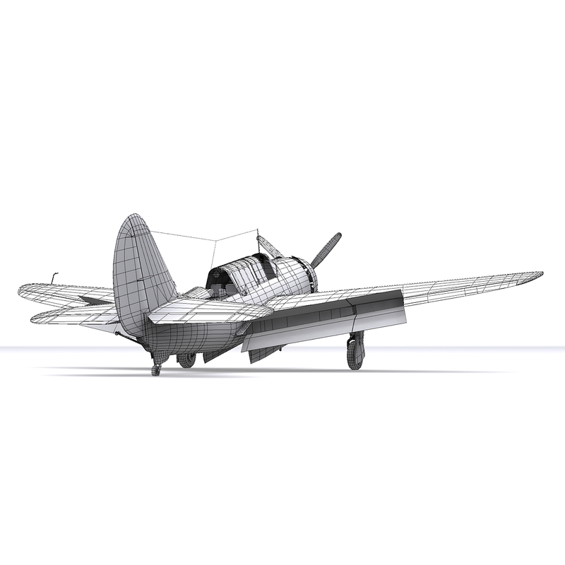 3d helldiver bomber model