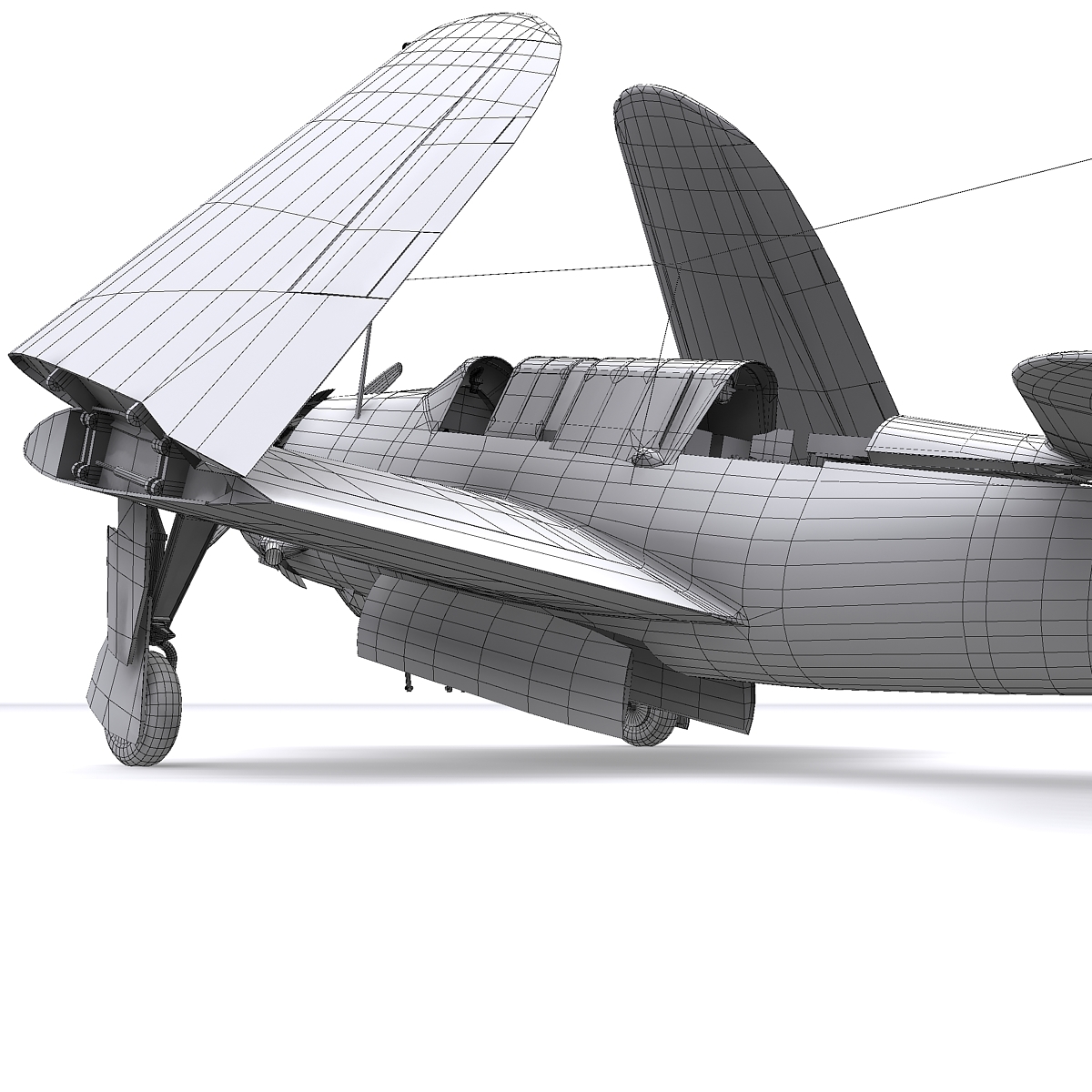 3d helldiver bomber model