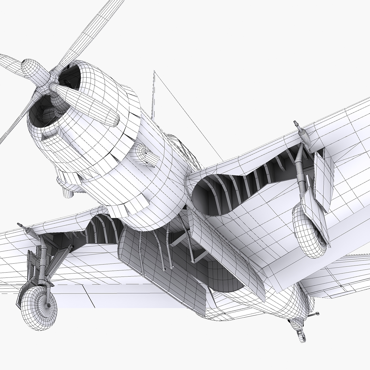 3d helldiver bomber model