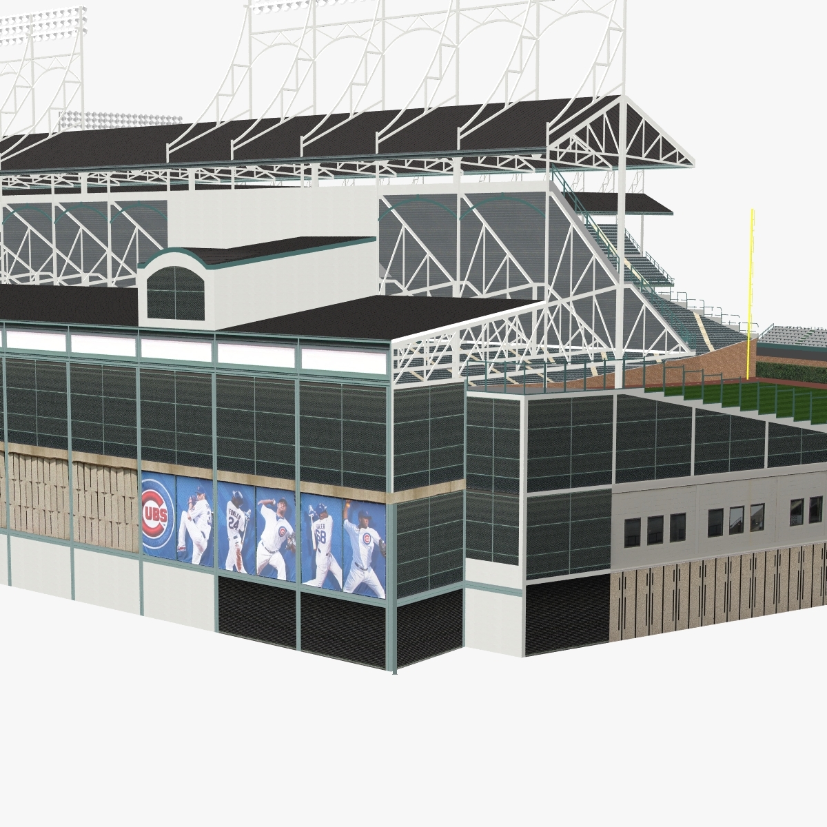3d model wrigley field