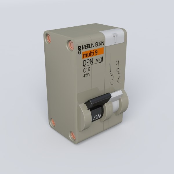 3d model circuit breaker