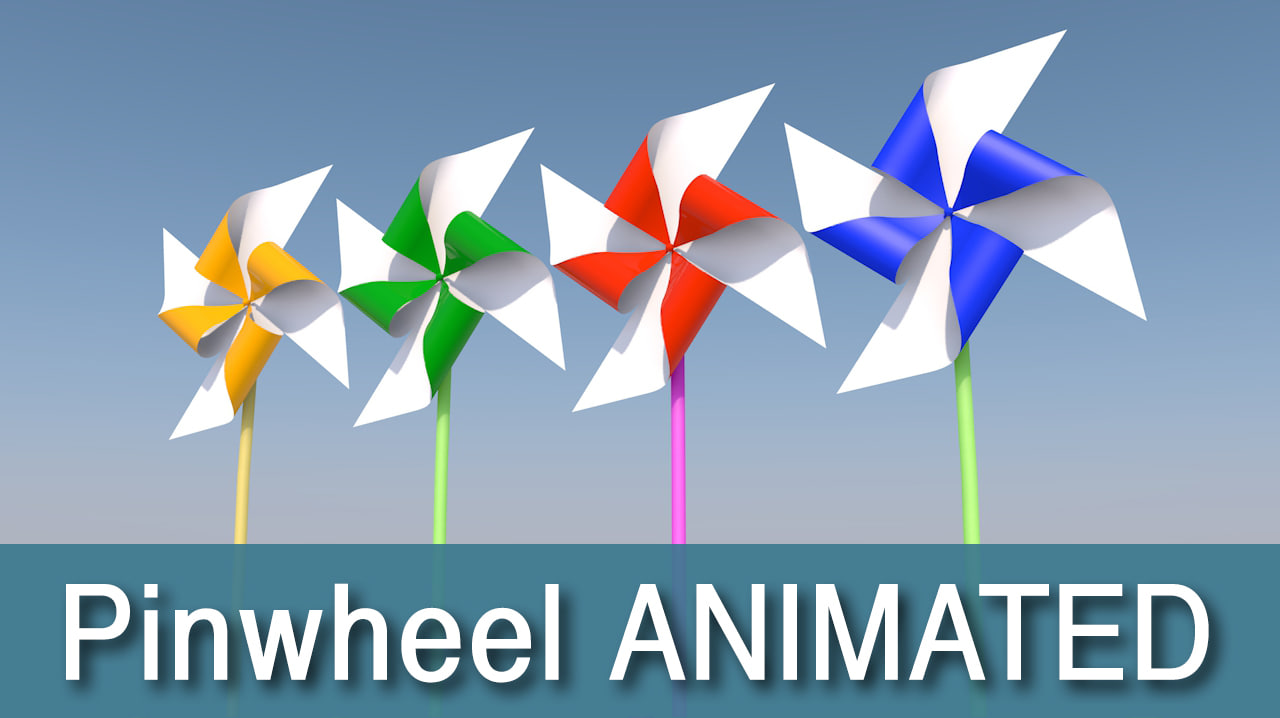 pinwheel 3d model