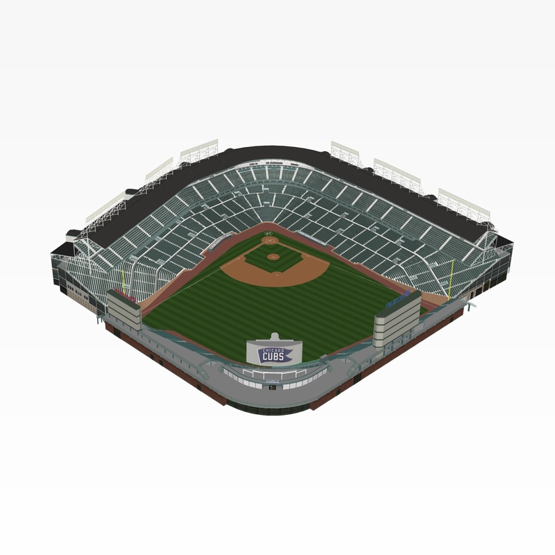 3d model wrigley field