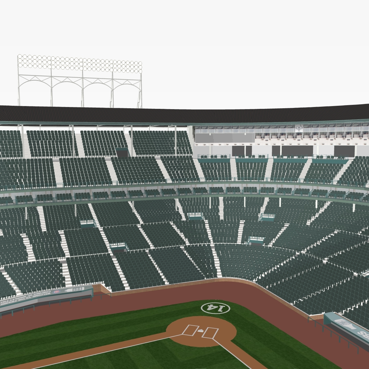 3d model wrigley field