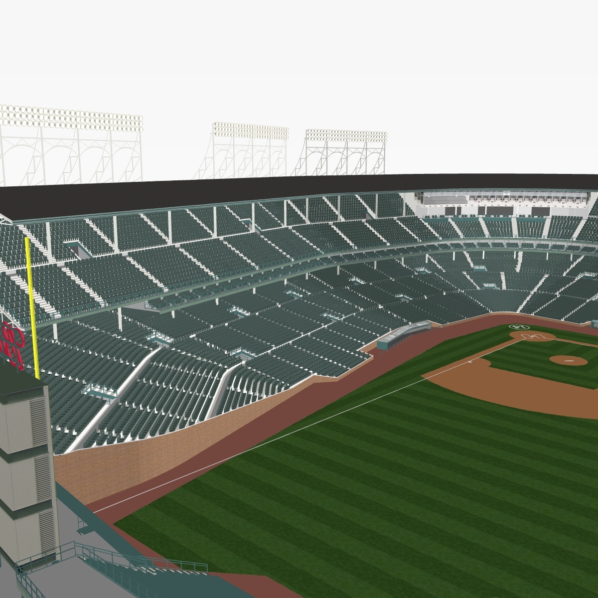 3d model wrigley field