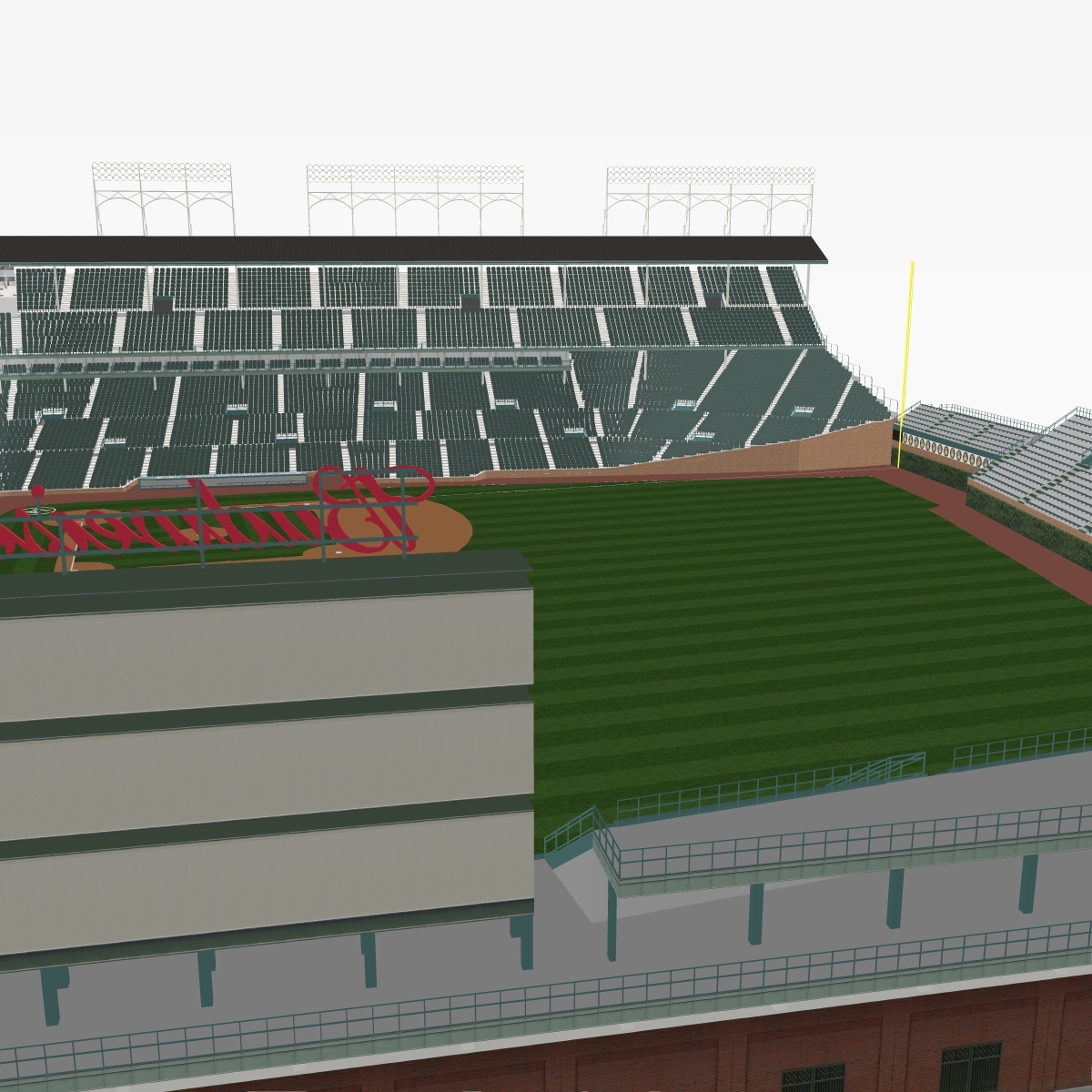 3d model wrigley field