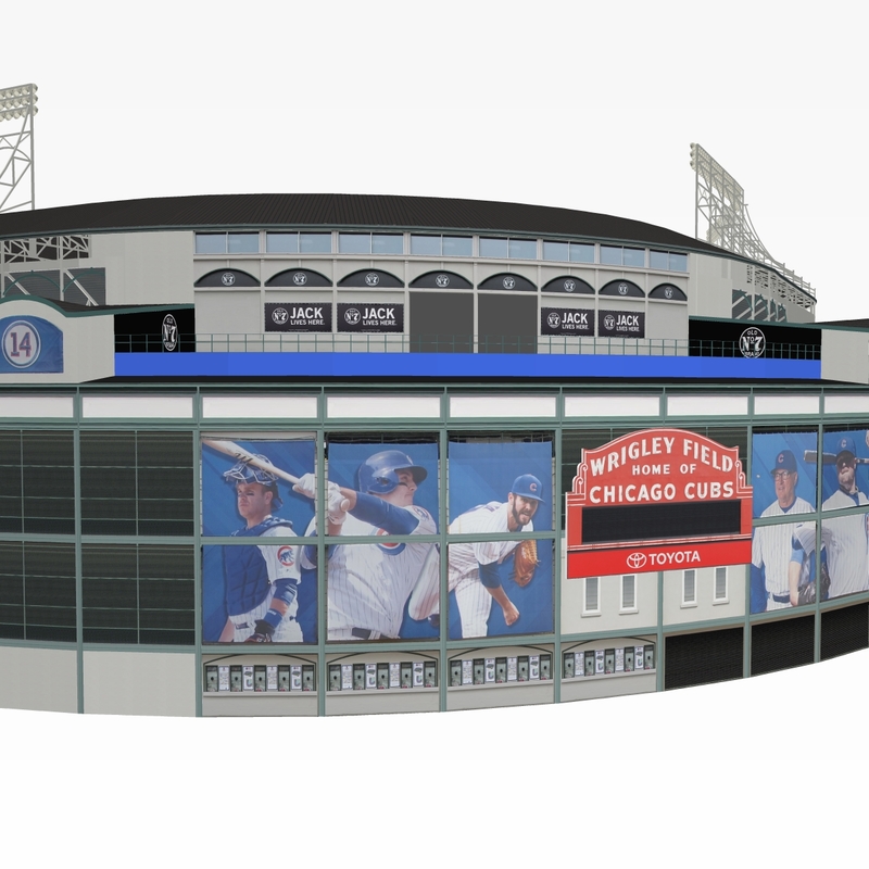 3d model wrigley field