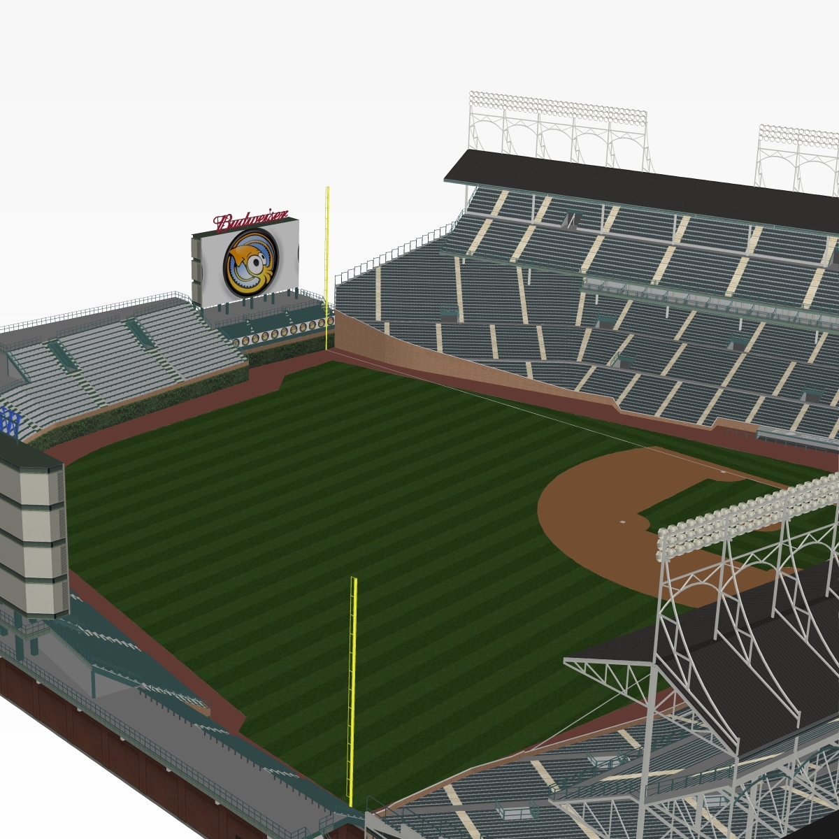 3d model wrigley field
