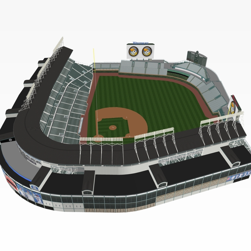 3d model wrigley field