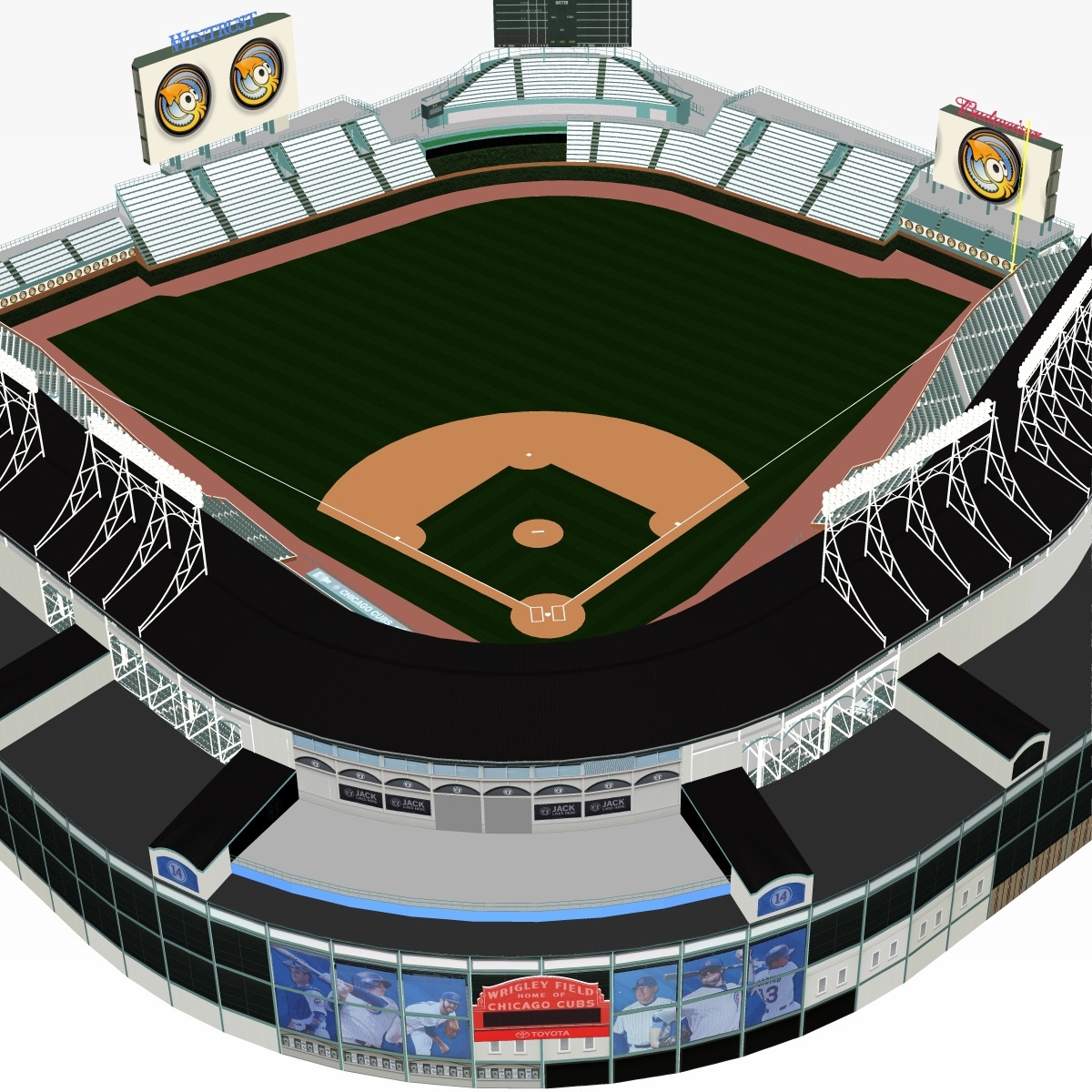3d model wrigley field