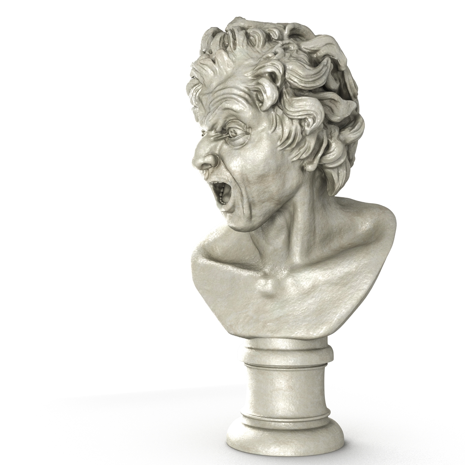 3d model damned soul lorenzo bernini