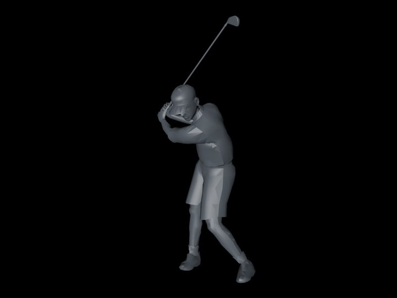 3d basic golfer model