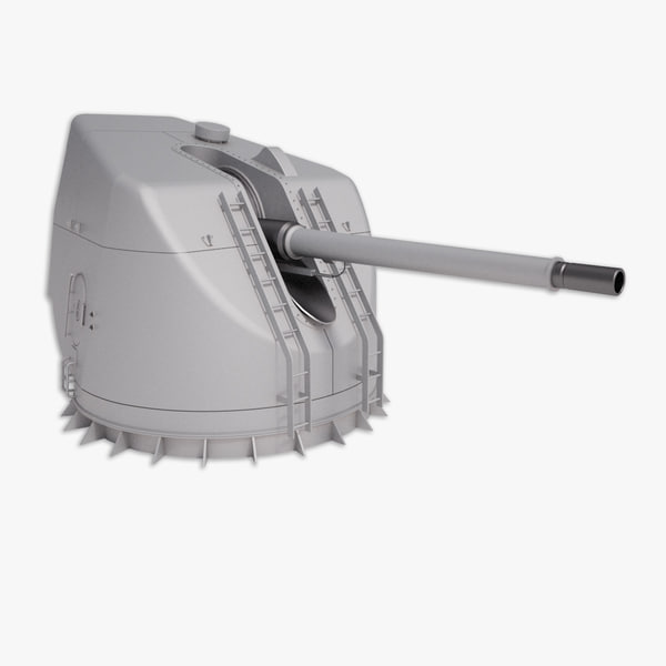 3ds max breda twin 40mm naval gun