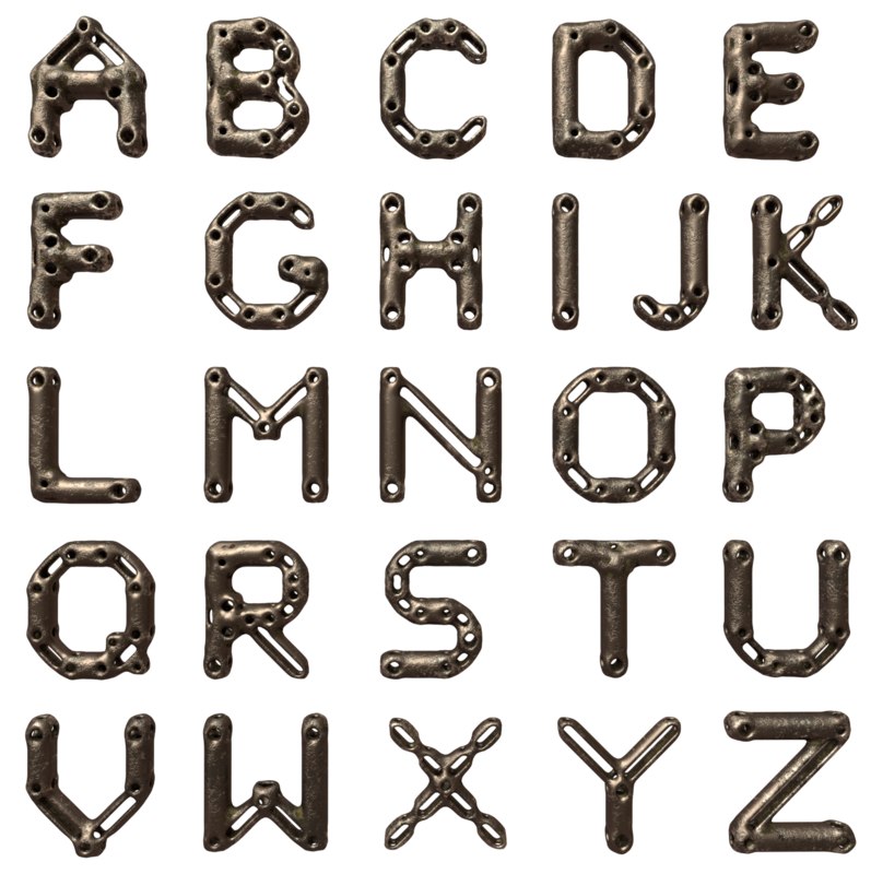 3d model font