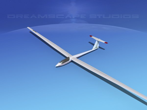 3d asw 22 sailplane model