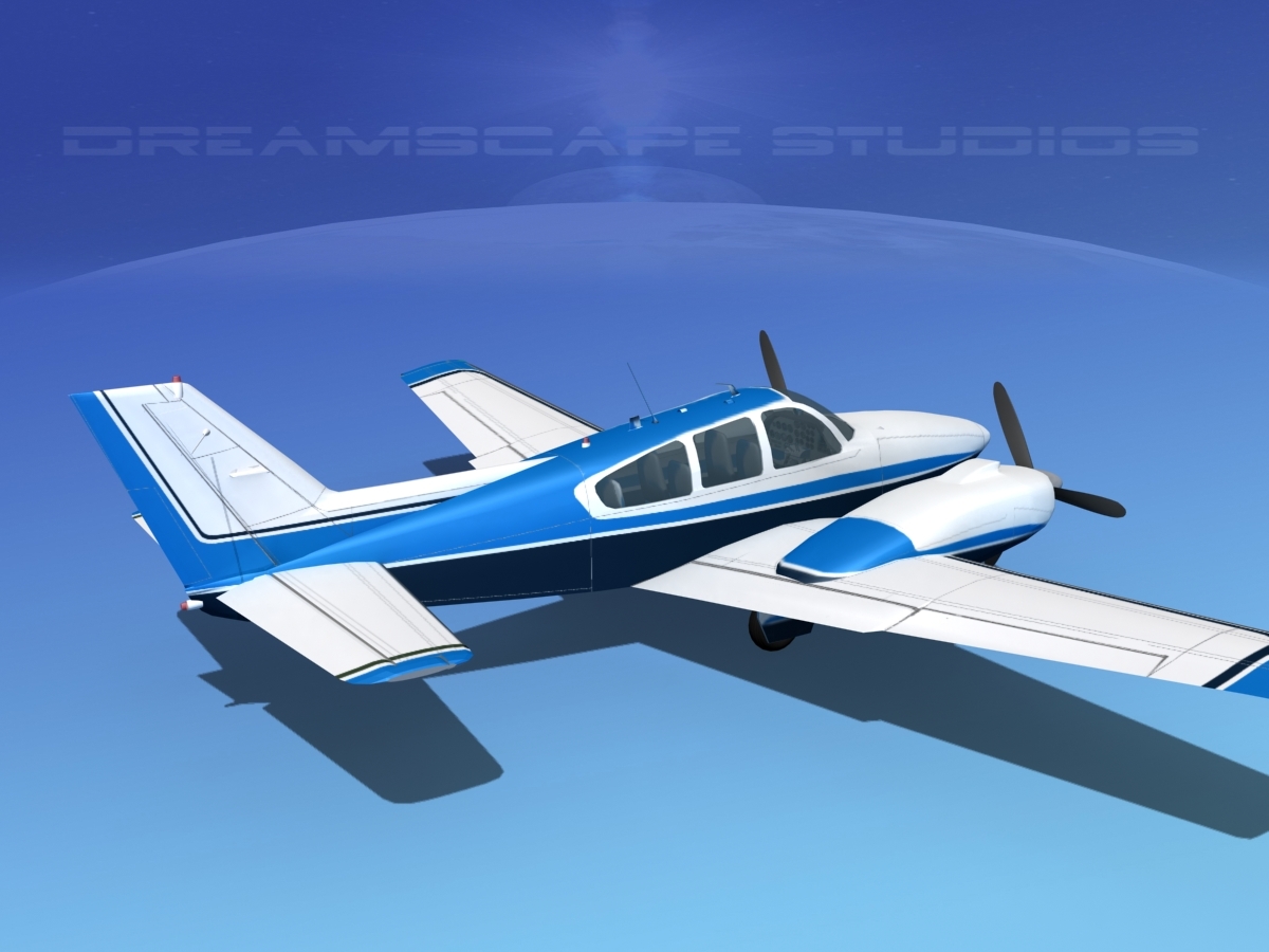 modelo 3d Beechcraft B55 Baron V01 - TurboSquid 1031324