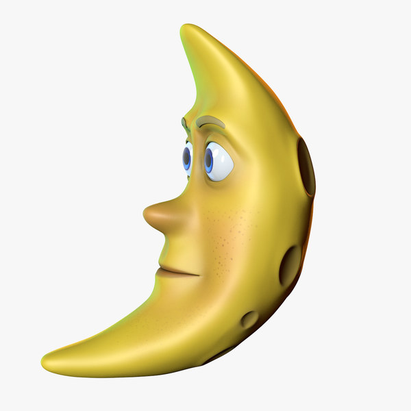 stylized cartoon moon 3ds
