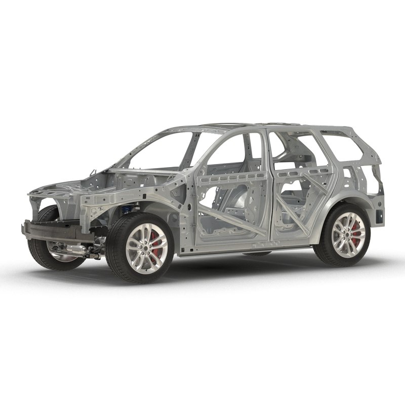 suv frame chassis rigged 3d model