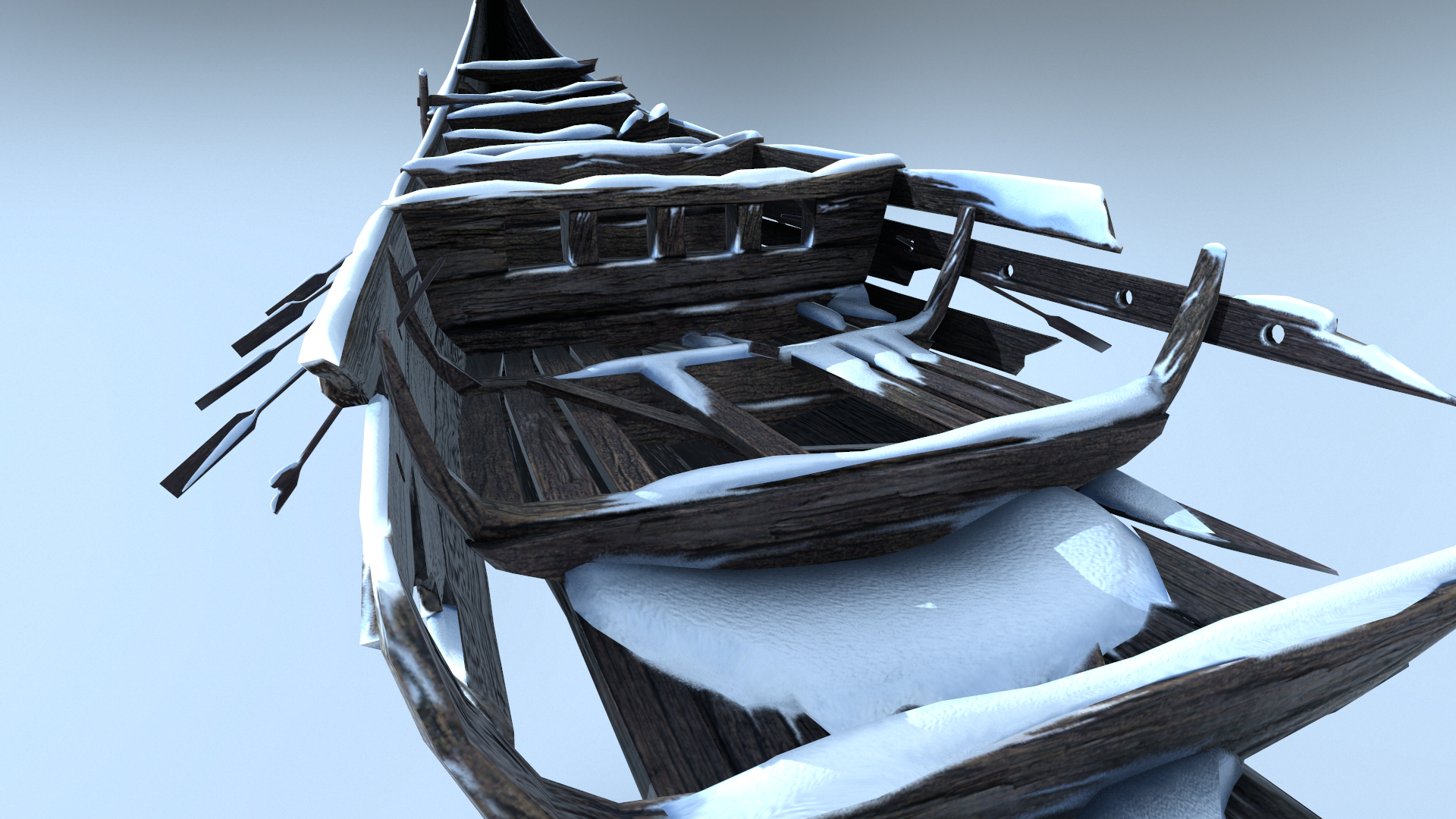 viking ship 3d model