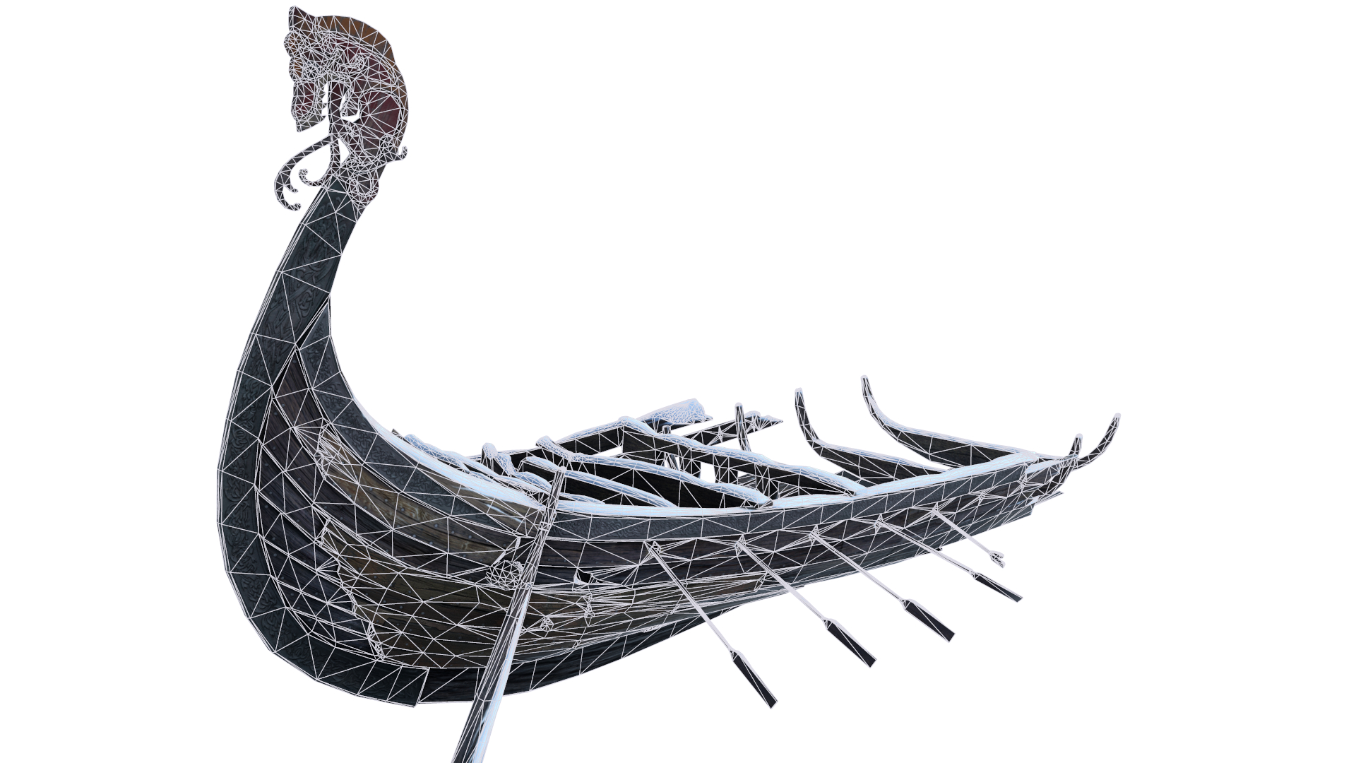 viking ship 3d model