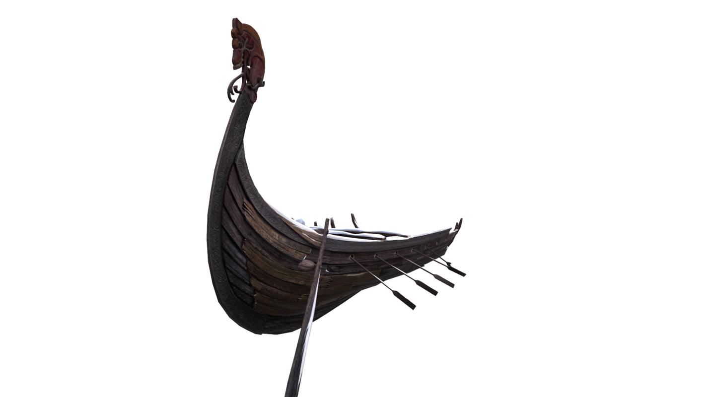 viking ship 3d model