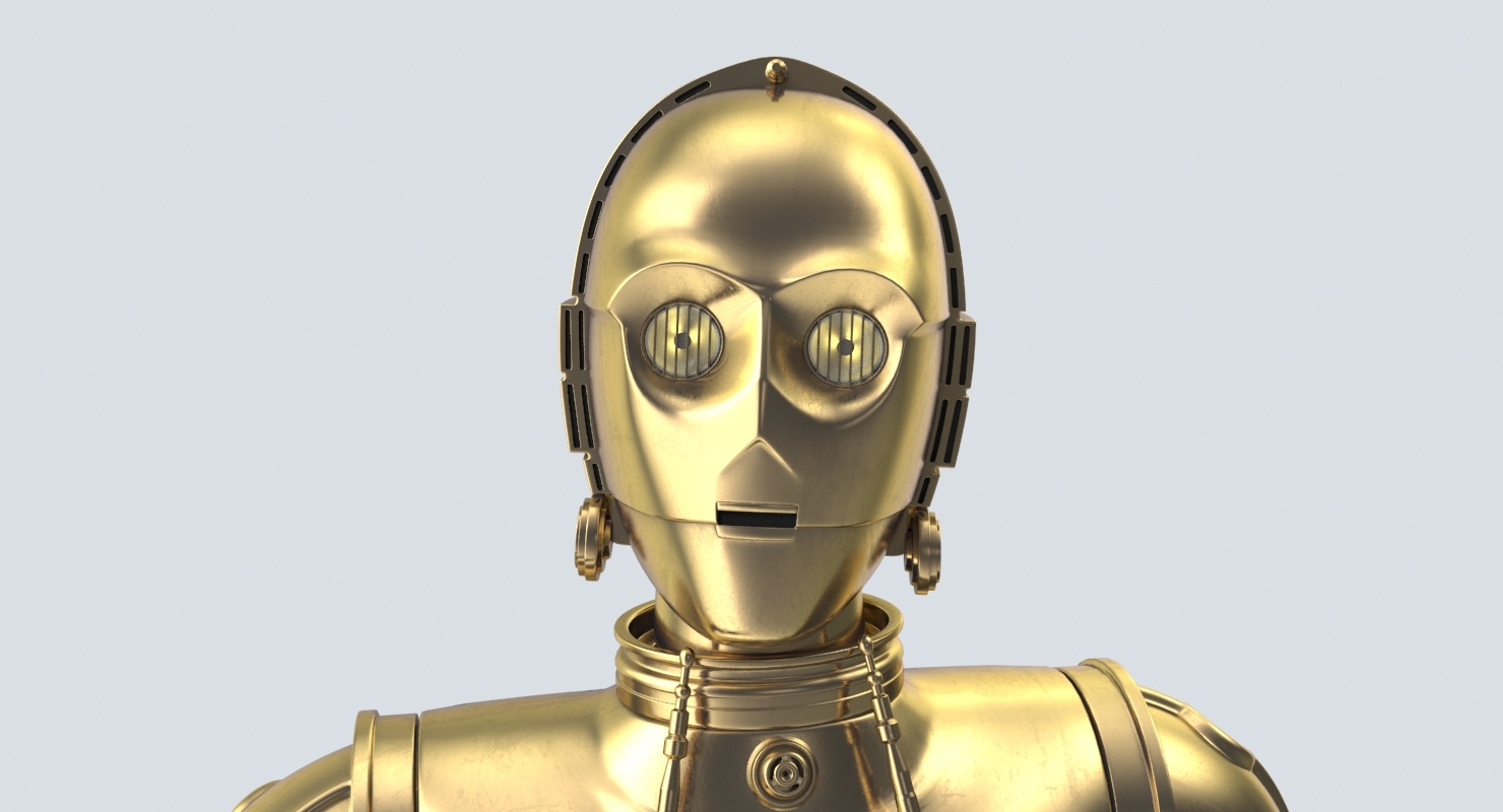 c3po standing 3d max