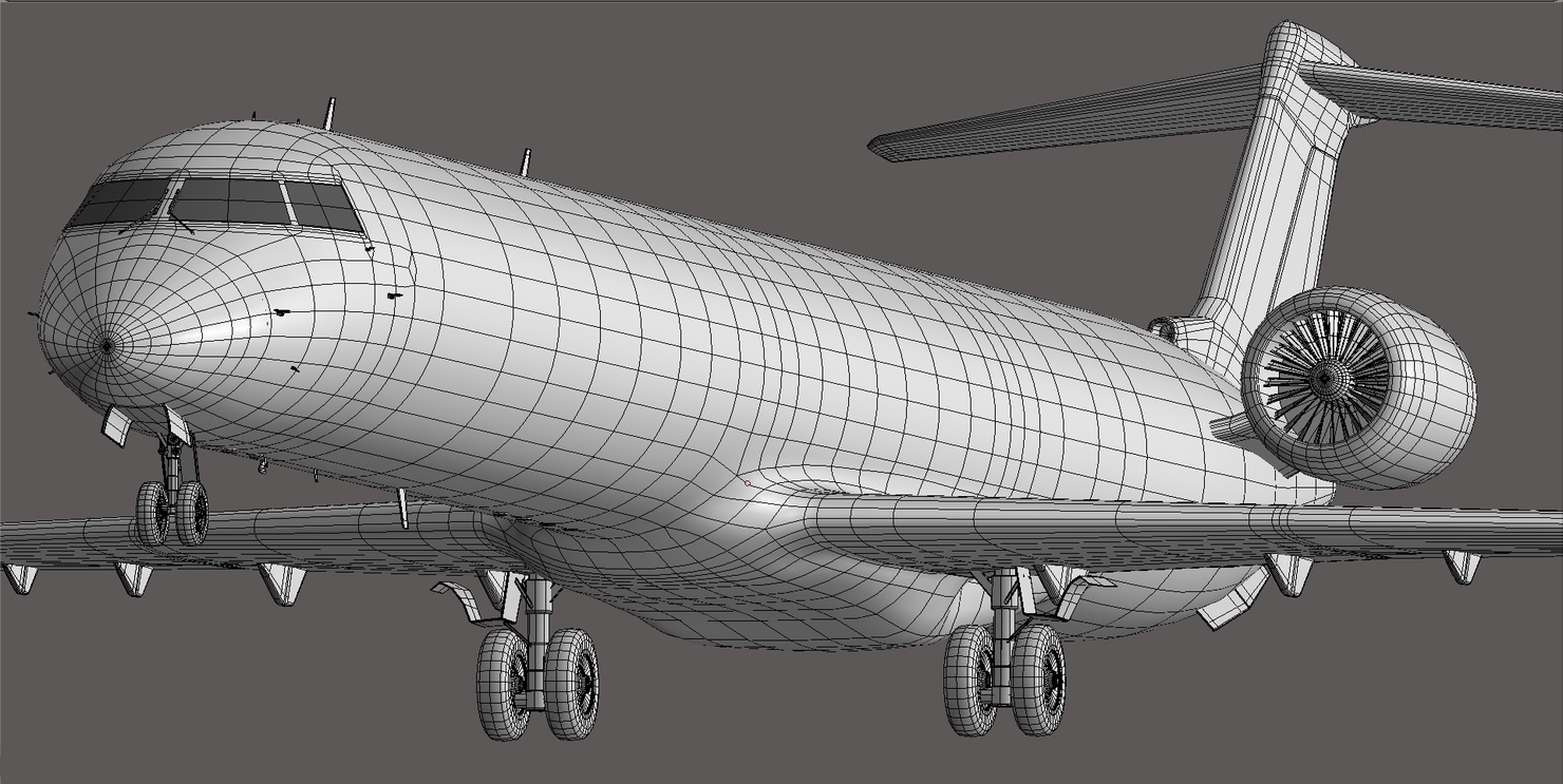 3d model of crj 1000