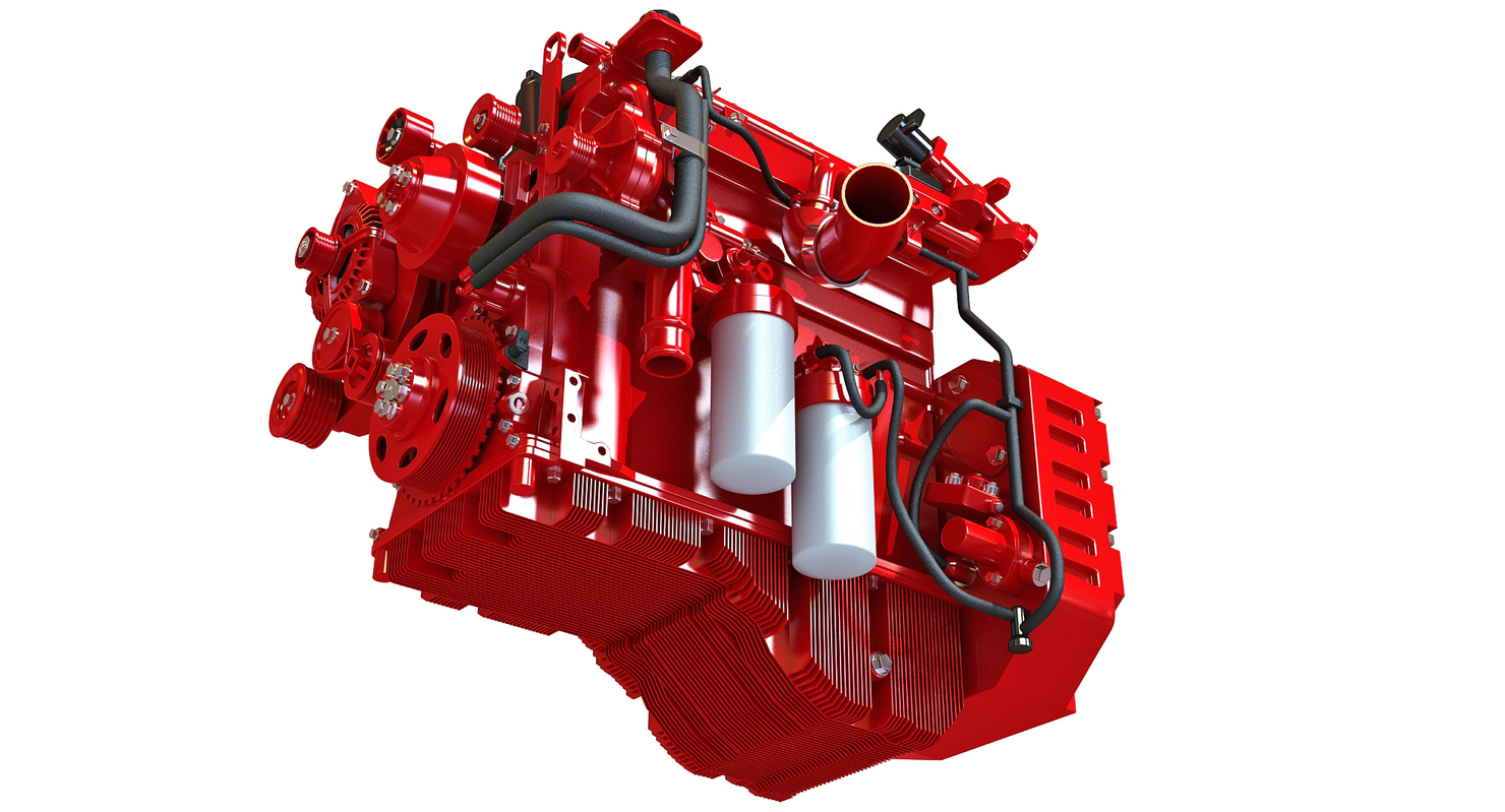 3d model heavy duty diesel engine