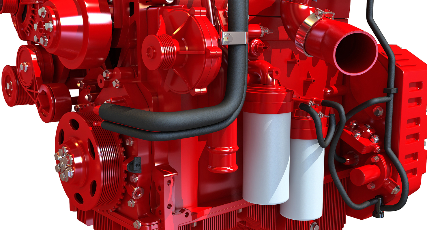3d model heavy duty diesel engine