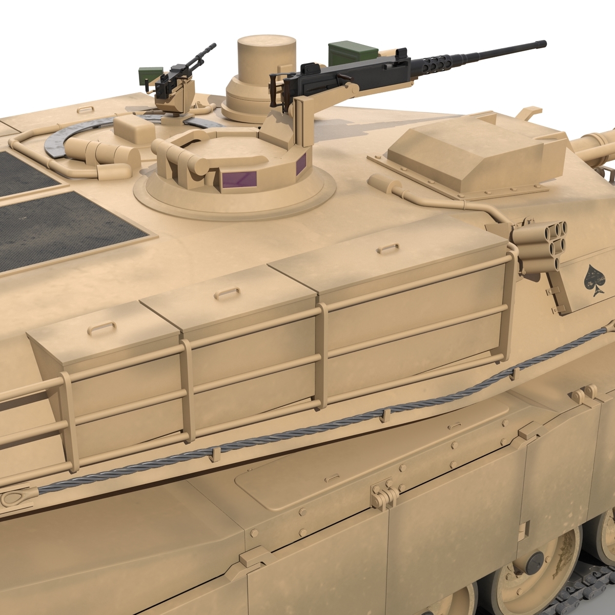 3d model of m1 abrams desert